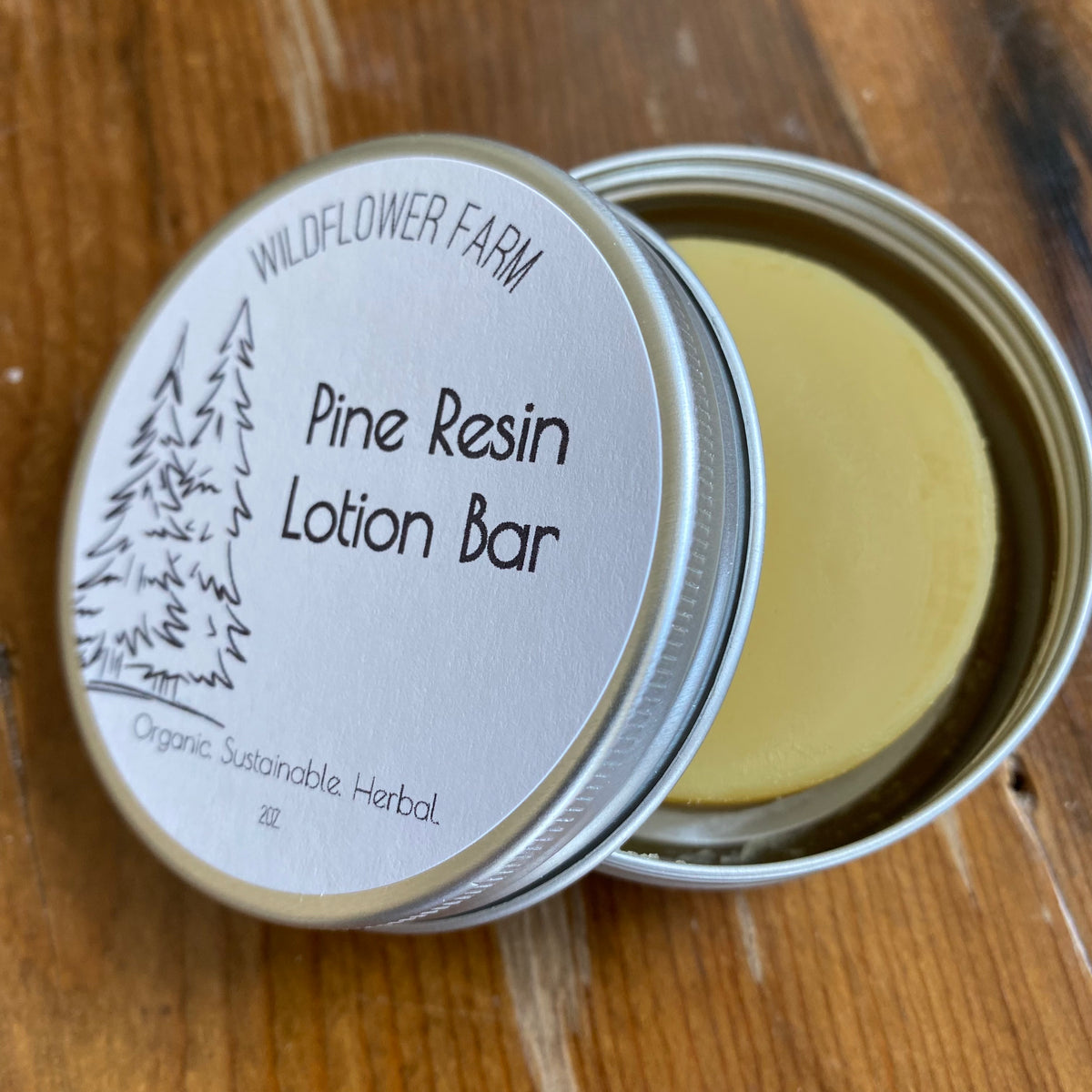 Organic Pine Resin Lotion Bar – WildFlower Farm